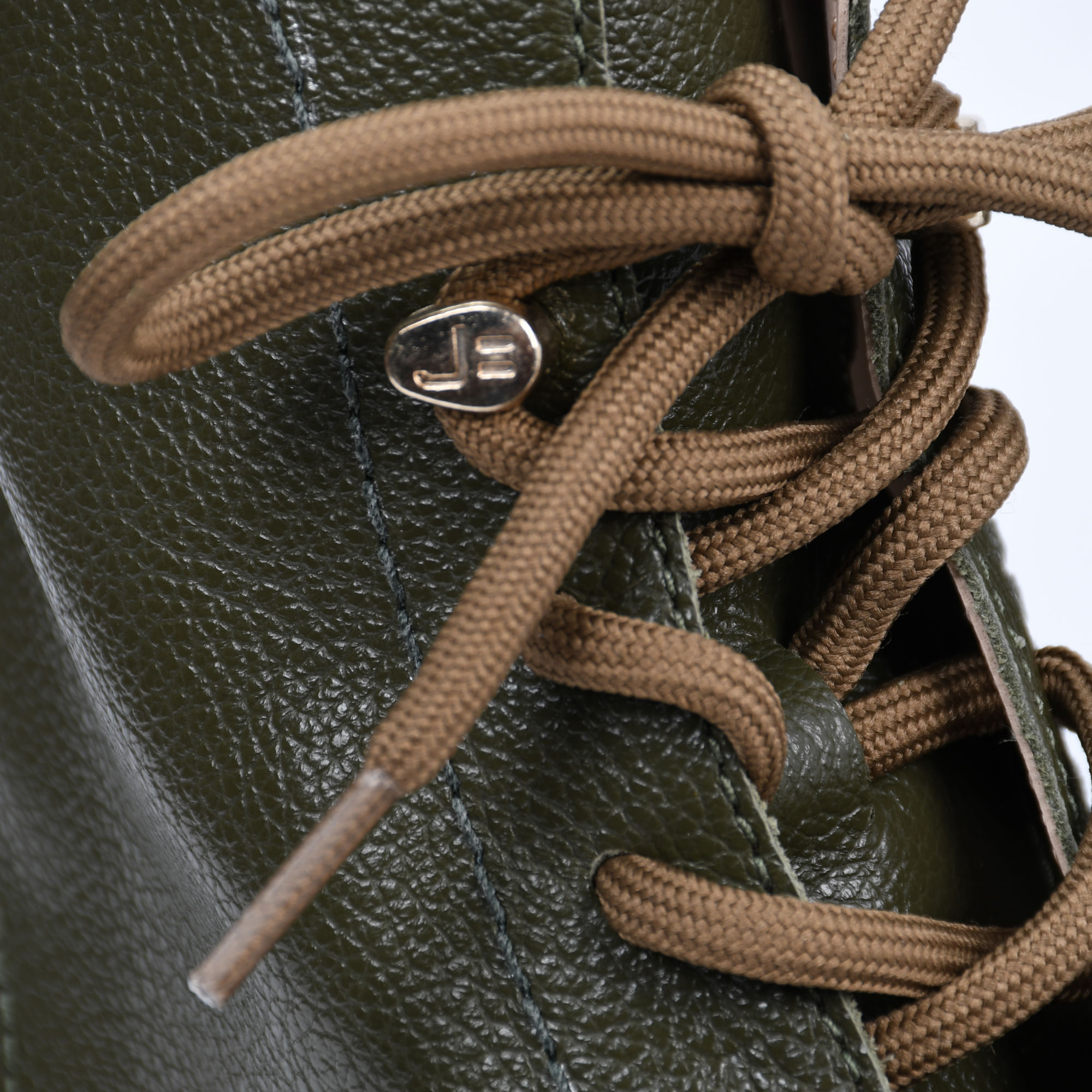 Bota Verde Cano Curto Cadarço Couro - Sapatos, Bolsas, Acessórios em ...